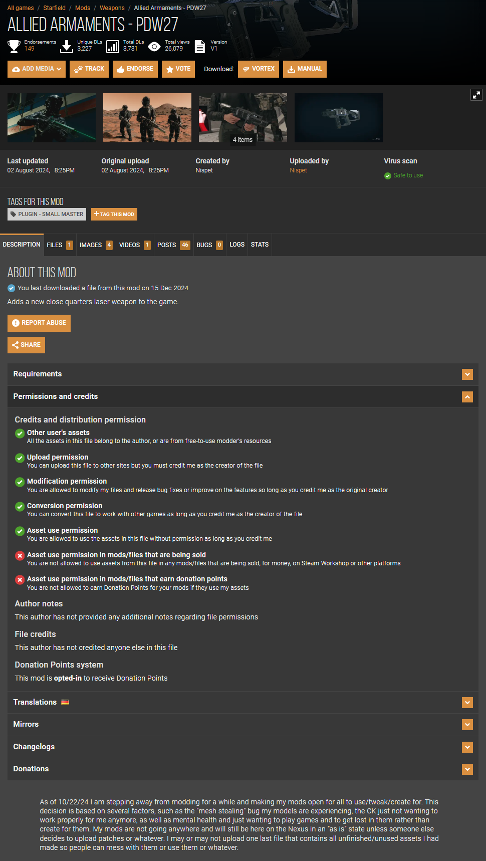 Allied Armaments PDW-27 Redux at Starfield Nexus - Mods and Community